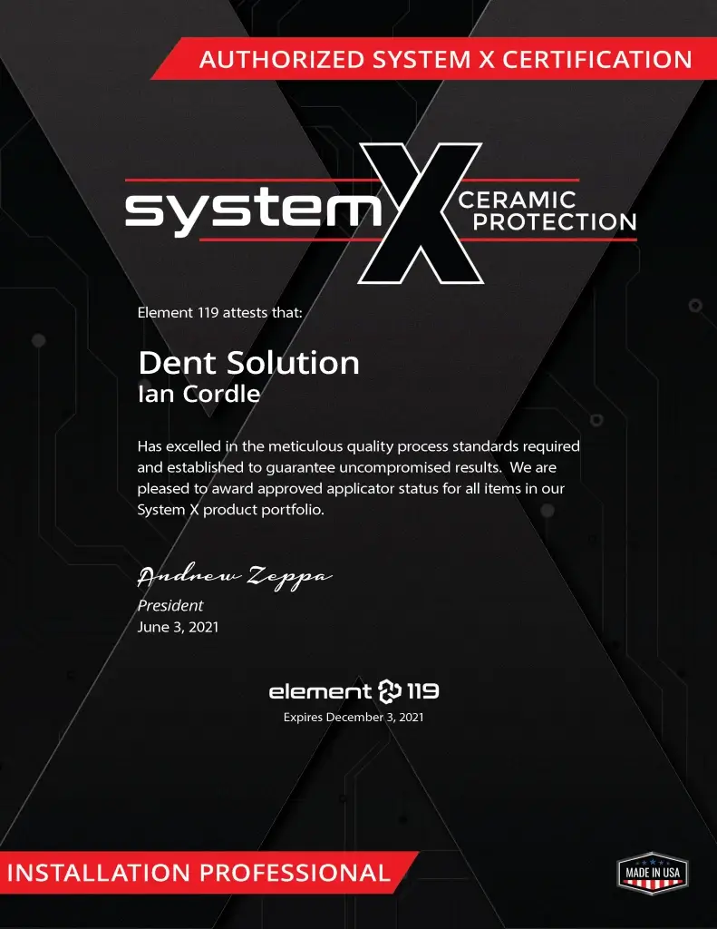 Dent Solution FX - Napa Valley Auto Protection, Correction And ...